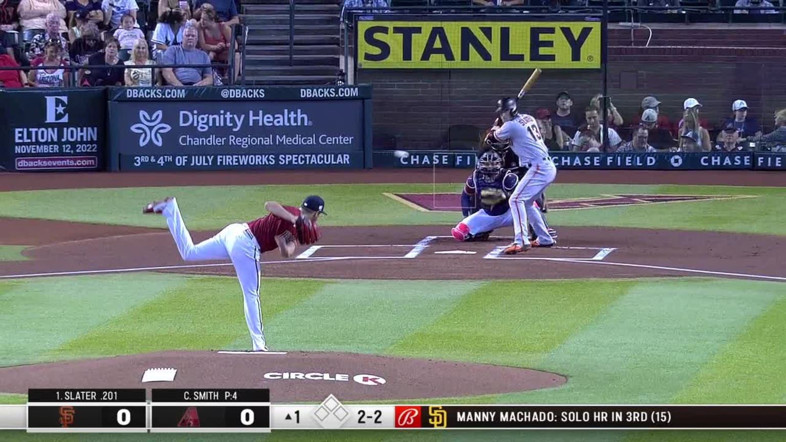 Austin Slater pega sencillo con elevado a jardinero central Pavin Smith ...