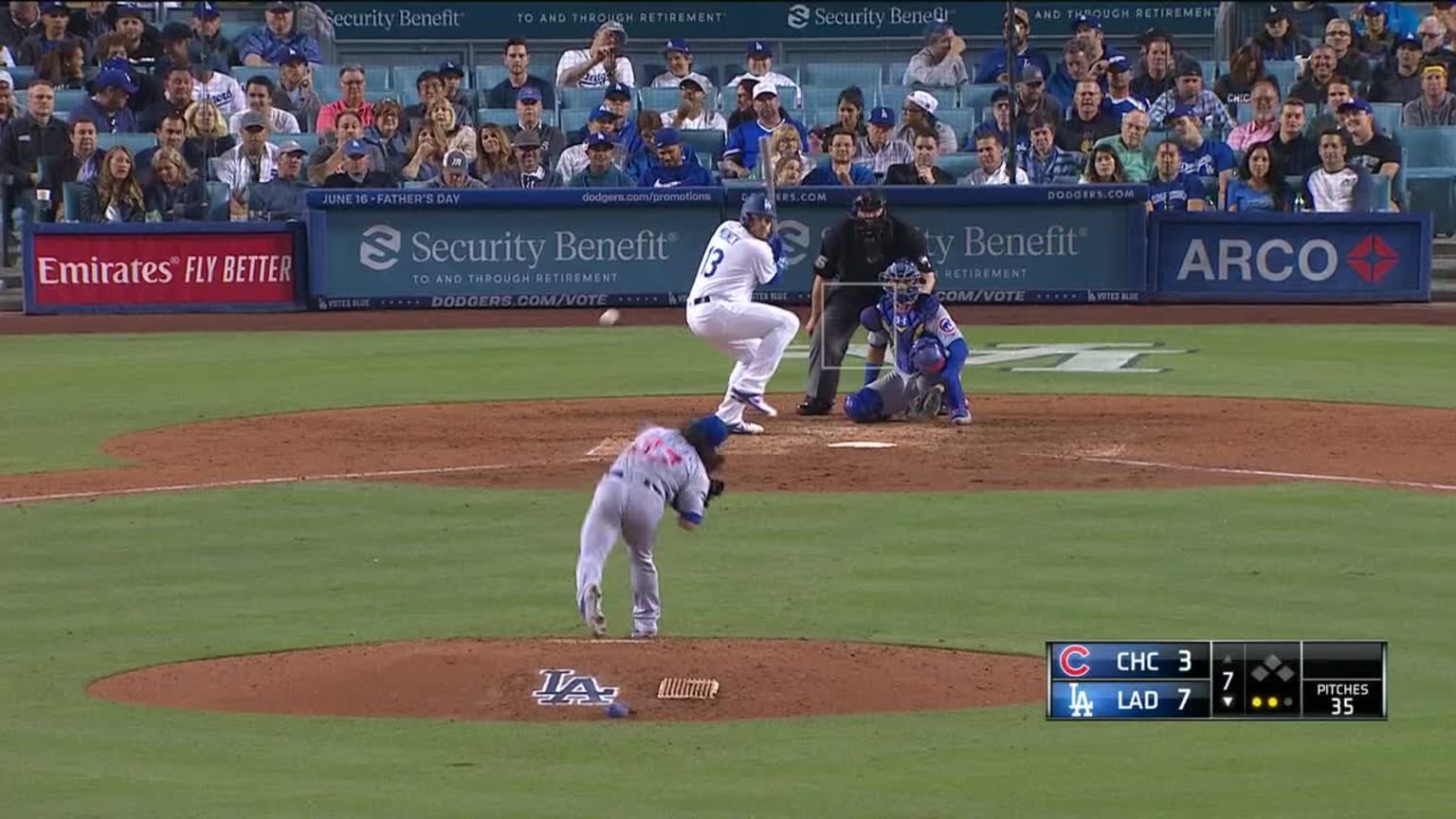 Tim Collins Ball to Max Muncy | 06/13/2019 | MLB.com