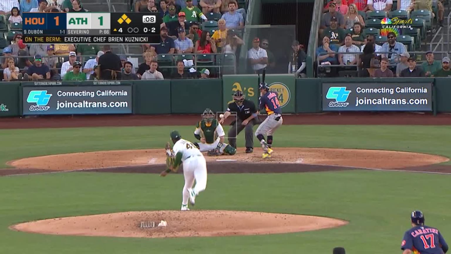 Mauricio Dubón grounds into a force out, pitcher Luis Severino to ...