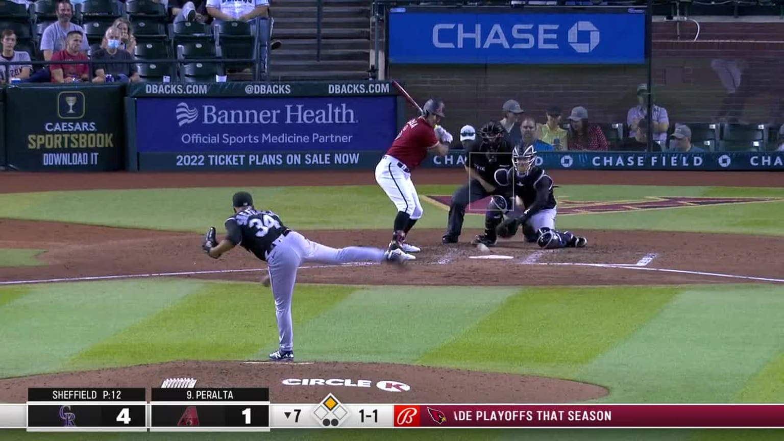 Jordan Sheffield Ball In Dirt to David Peralta | 10/03/2021 | MLB.com