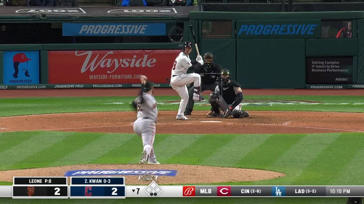 Dominic Leone Called Strike to Steven Kwan | 04/16/2022 | MLB.com