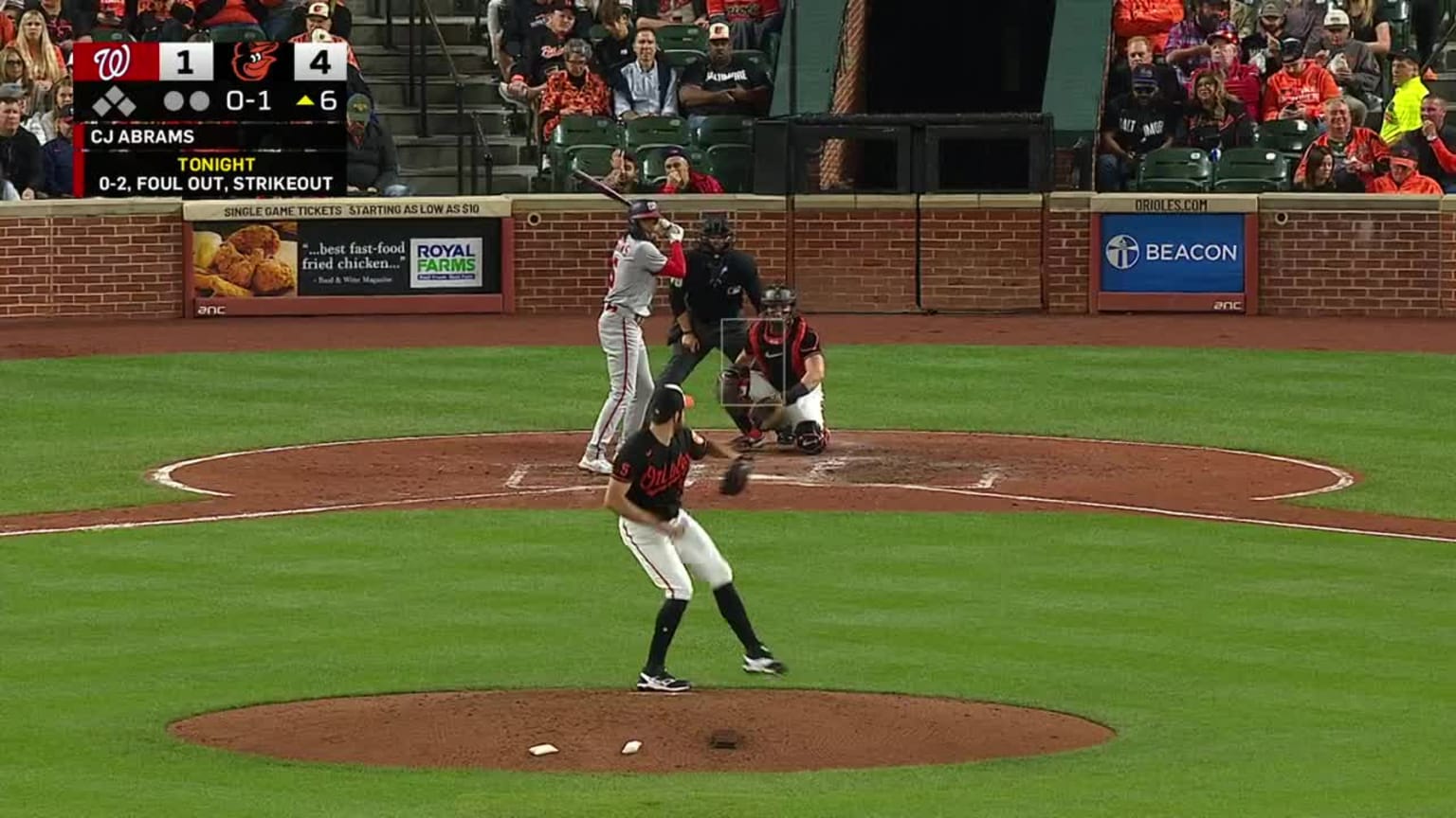 CJ Abrams singles on a ground ball to center fielder Cedric Mullins. | 09/27/2023 | MLB.com