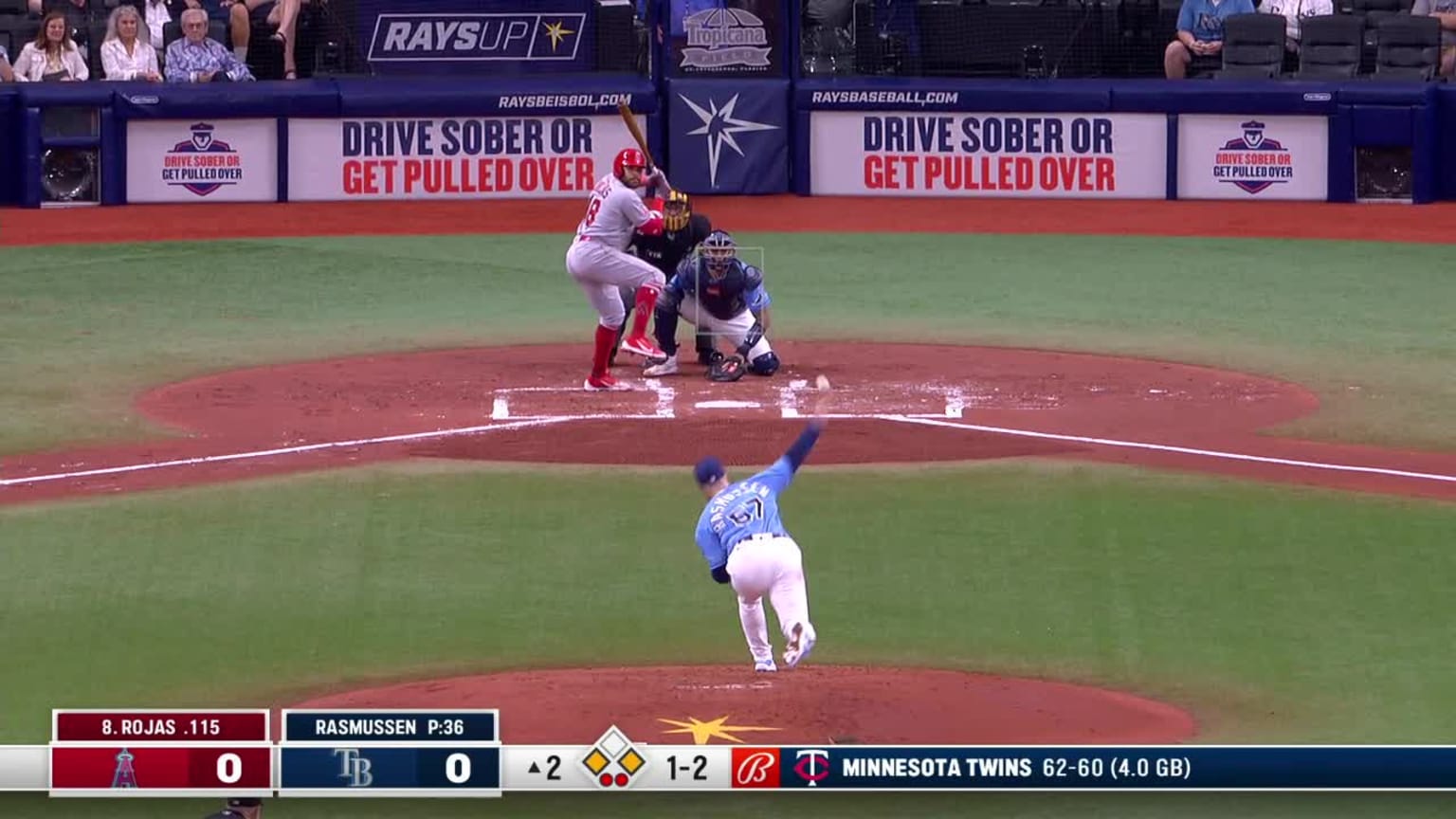 Jose Rojas strikes out swinging, catcher Christian Bethancourt to first ...