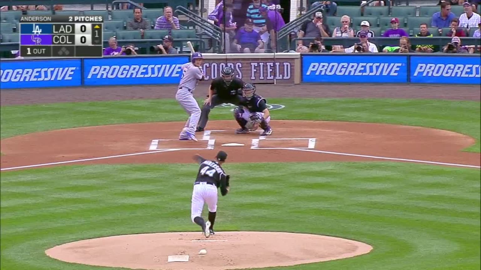 Tyler Anderson Ball to Corey Seager | 08/03/2016 | Pittsburgh Pirates