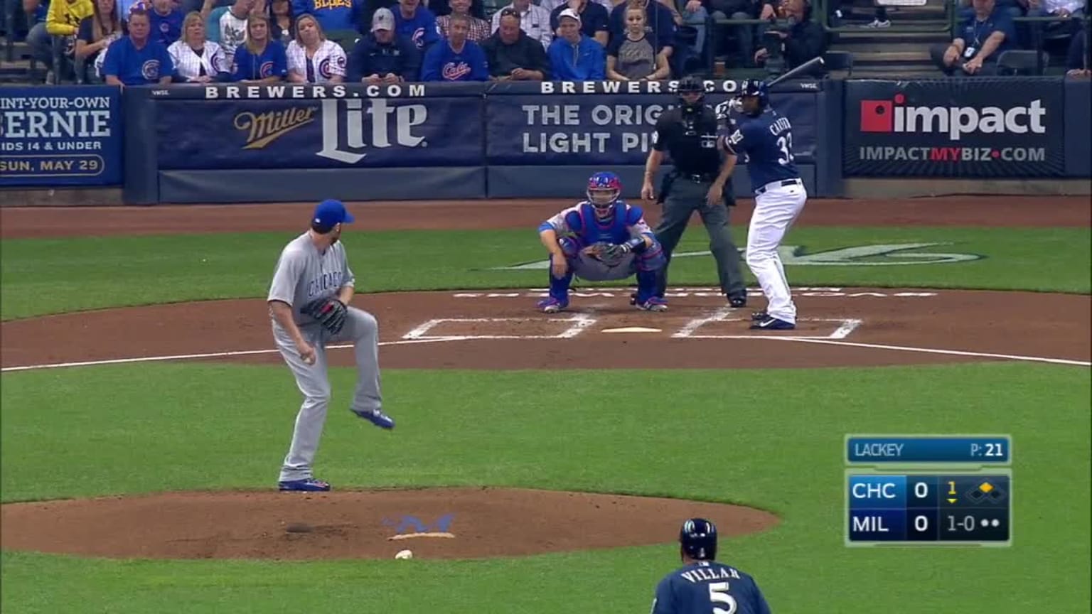 John Lackey Strike cantado to Chris Carter | 18/05/2016 | Los Mets de ...