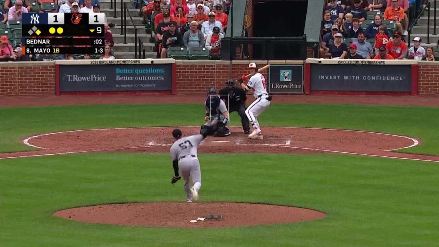 David Bednar Ball to Coby Mayo | 09/21/2025 | MLB.com