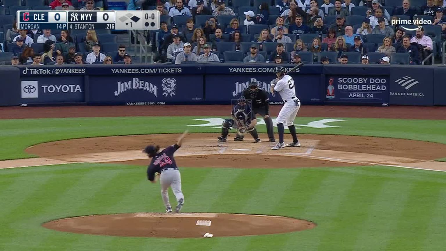 Eli Morgan Ball to Giancarlo Stanton | 04/22/2022 | Atlanta Braves