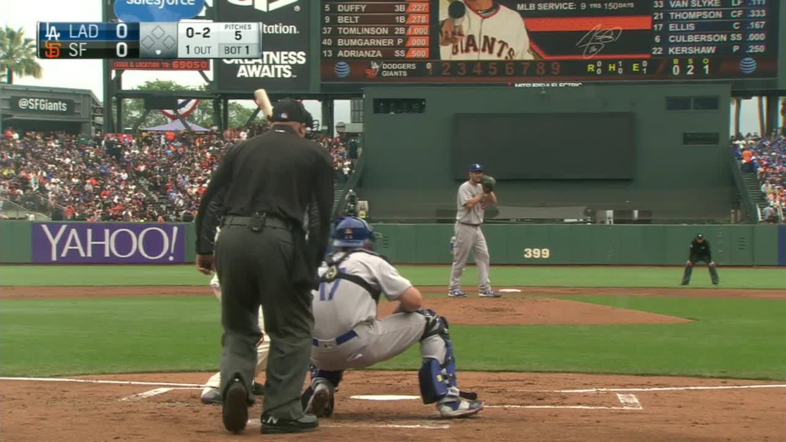 Angel Pagan singles on a line drive to right fielder Yasiel Puig. | 04 ...