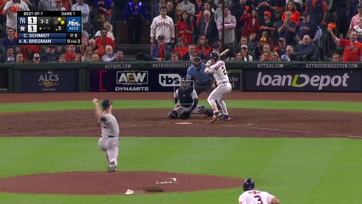 Alex Bregman walks. Jeremy Pena to 3rd. Yordan Alvarez to 2nd. | 10/19/2022 | Houston Astros