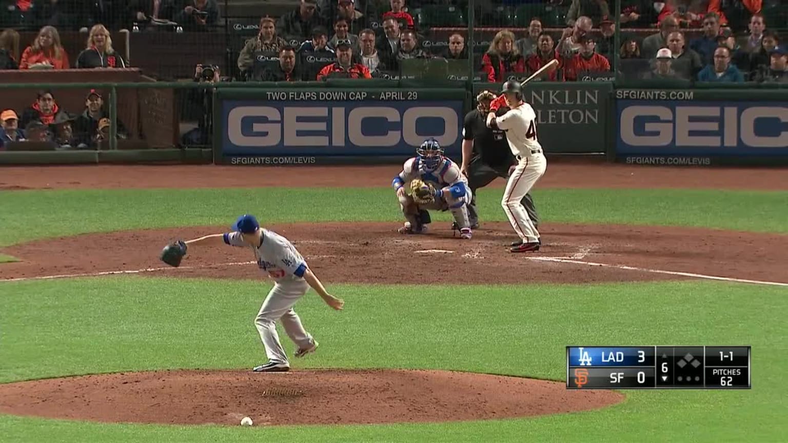 Drew Stubbs singles on a ground ball to left fielder Cody Bellinger ...