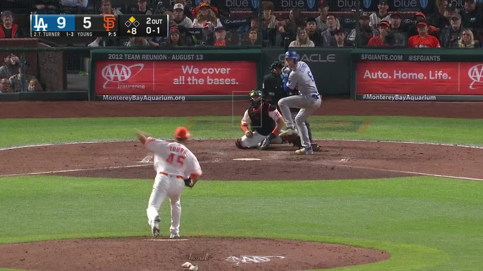 Alex Young Swinging Strike (Blocked) to Trea Turner | 08/02/2022 | MLB.com