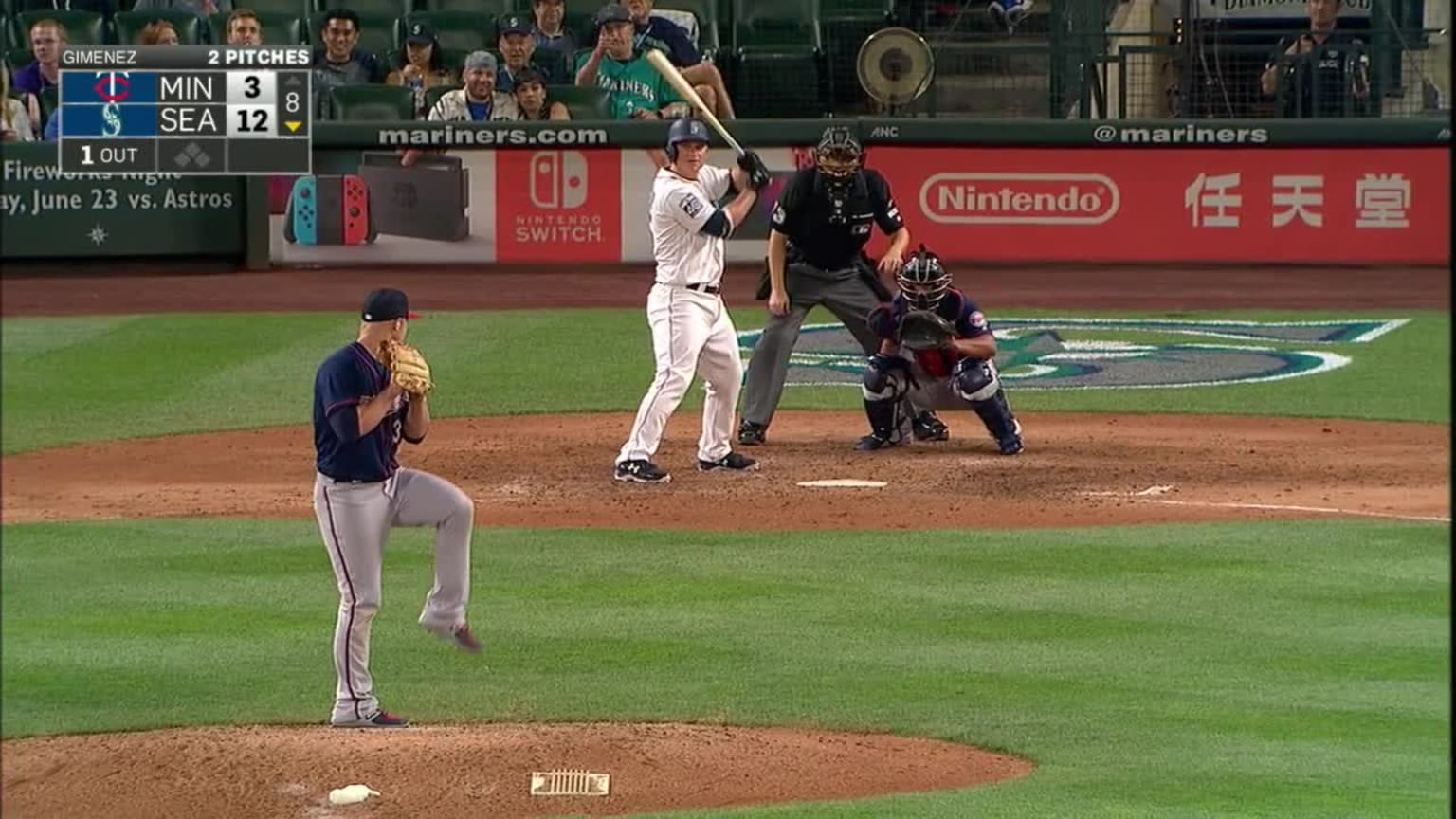 Chris Gimenez Called Strike to Kyle Seager | 06/06/2017 | MLB.com