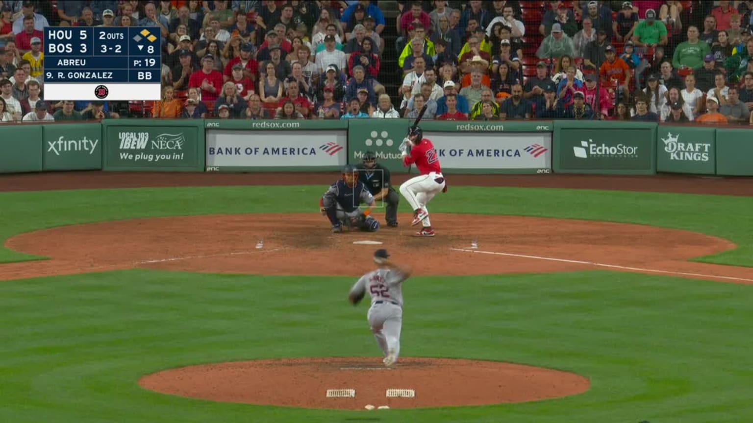 Romy Gonzalez grounds out, third baseman Alex Bregman to first baseman Zach Dezenzo. | 08/09 ...