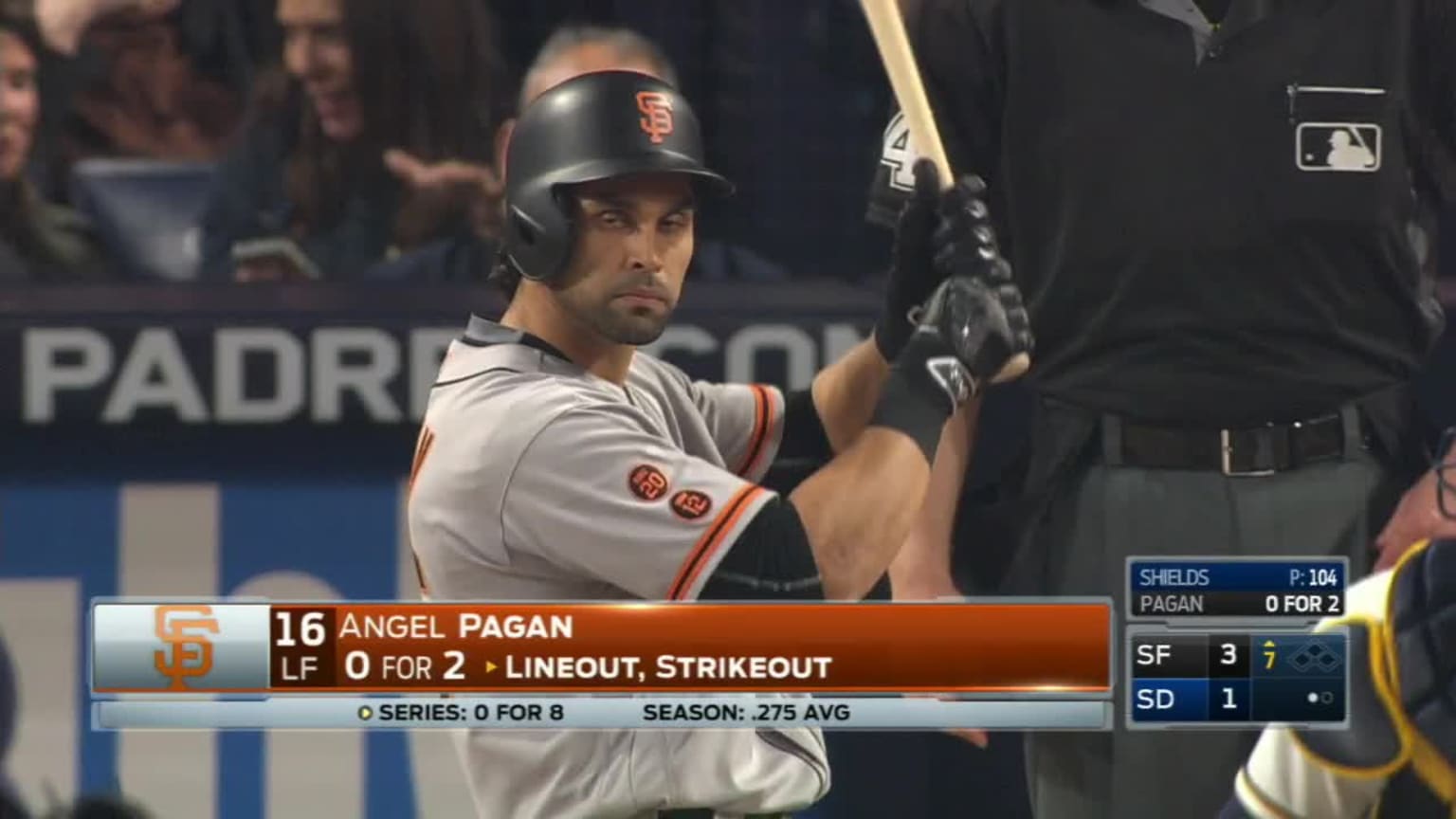 Angel Pagan singles on a ground ball to center fielder Jon Jay. | 05/19 ...