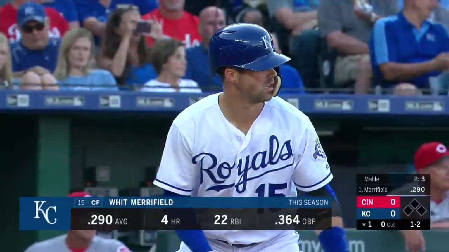 Tyler Mahle Foul to Whit Merrifield | 06/13/2018 | Atlanta Braves