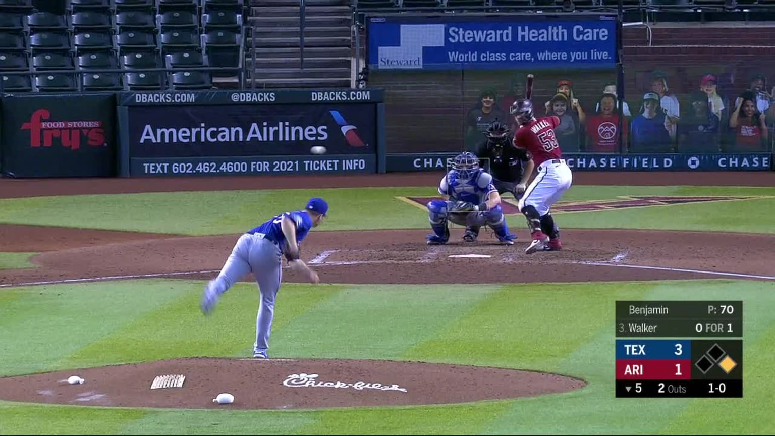 Wes Benjamin Ball to Christian Walker | 09/23/2020 | MLB.com