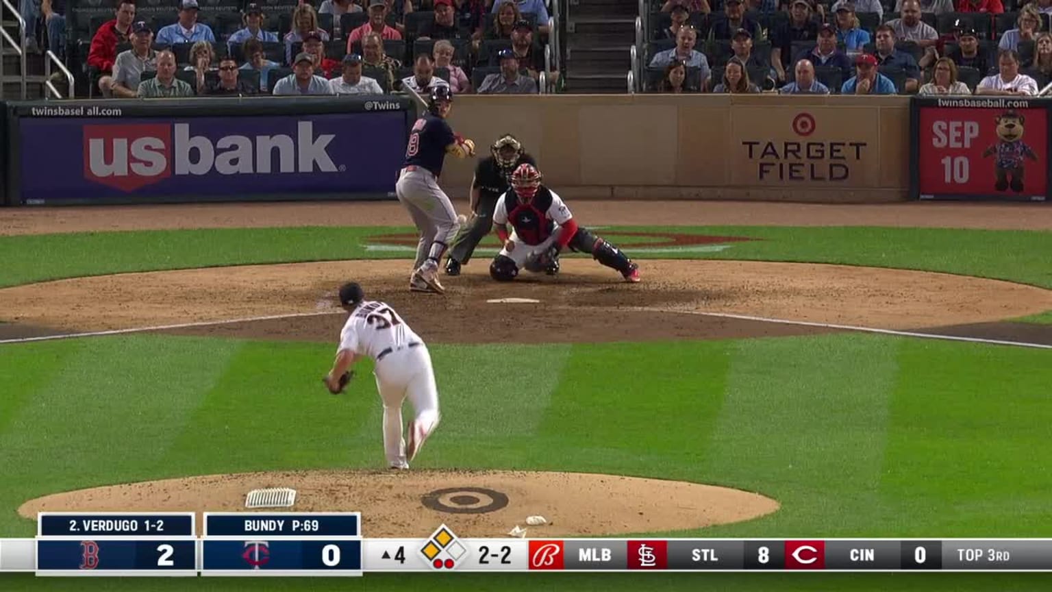 Alex Verdugo strikes out on a foul tip. | 08/29/2022 | MLB.com