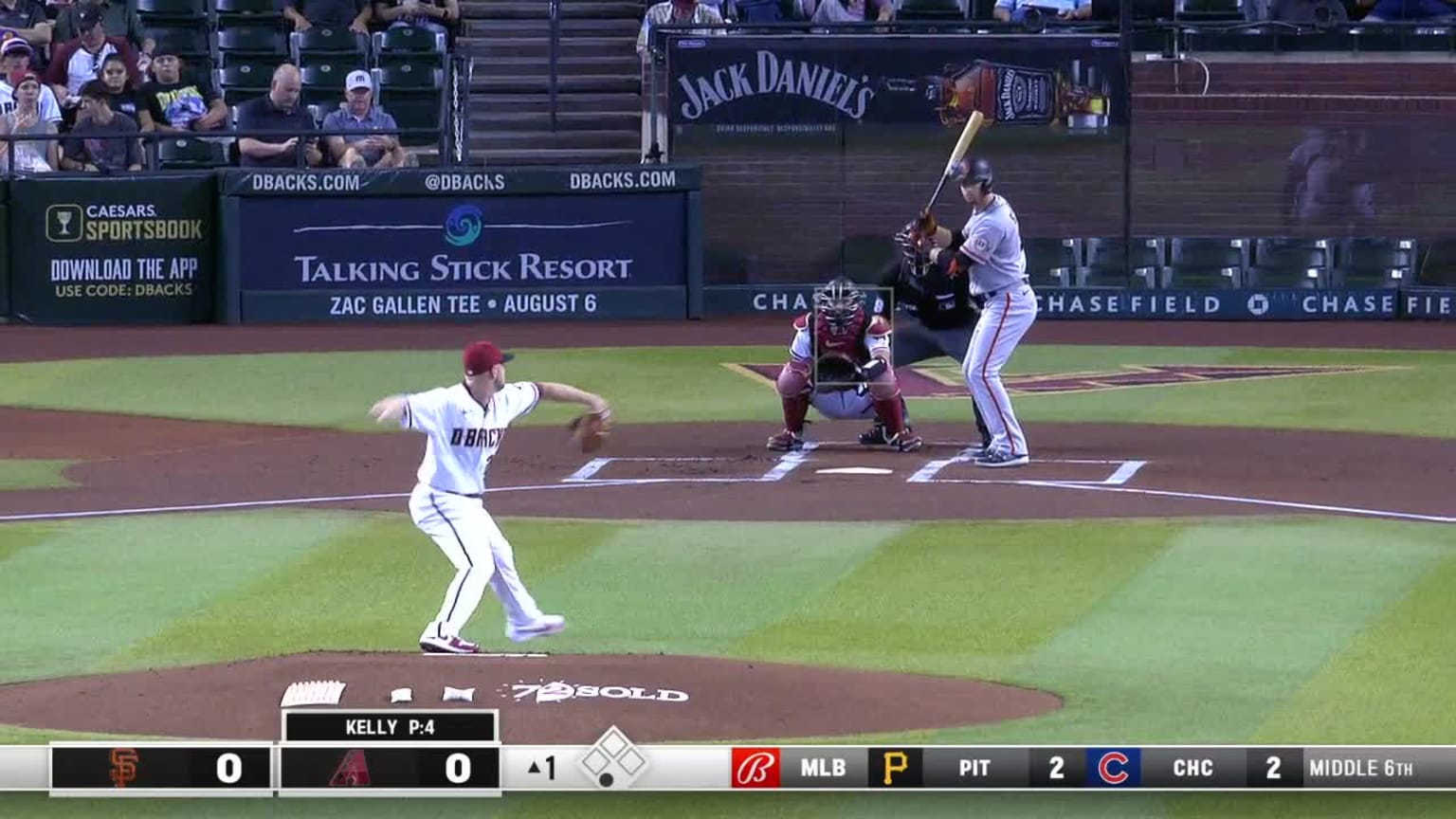 Merrill Kelly Called Strike to Austin Slater | 07/25/2022 | Cincinnati Reds