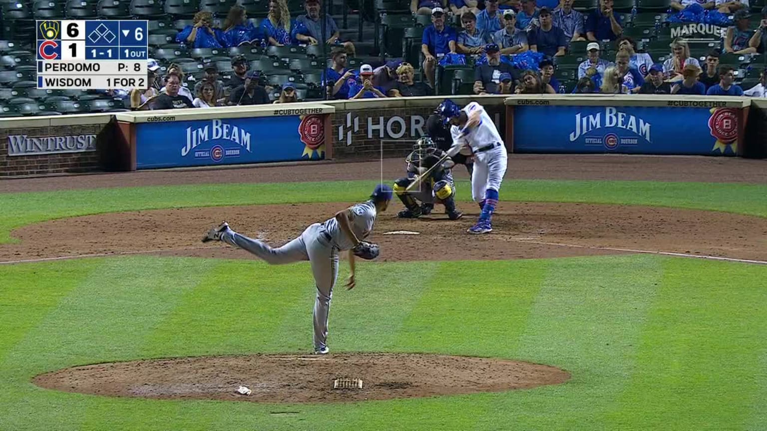 Angel Perdomo Swinging Strike to Patrick Wisdom | 08/10/2021 | Milwaukee Brewers