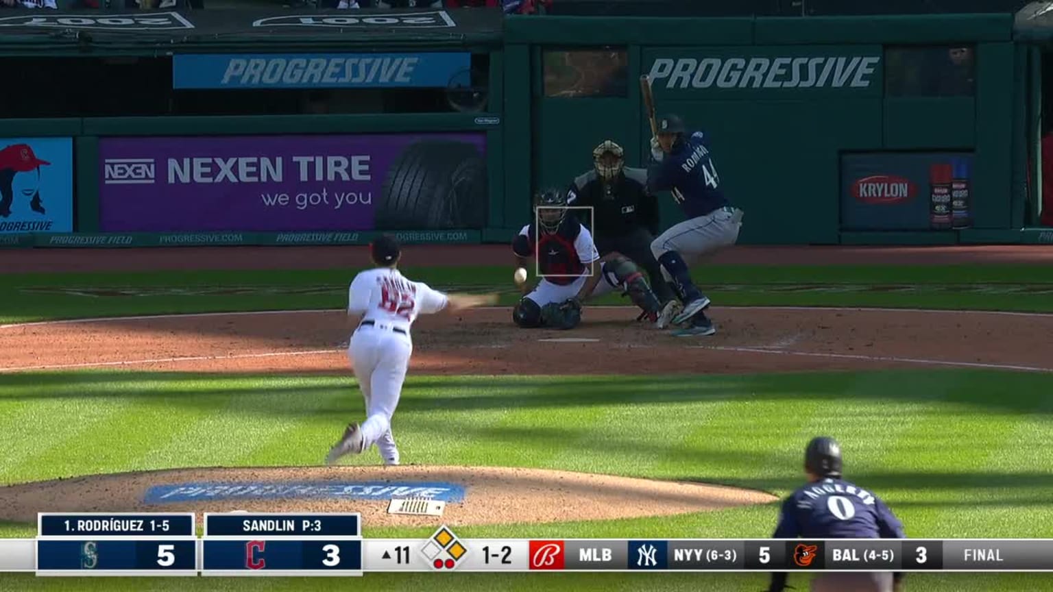 Julio Rodriguez strikes out swinging. | 04/09/2023 | Cleveland Guardians