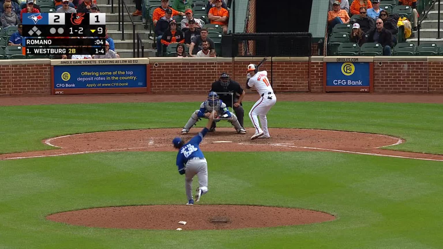 Jordan Westburg singles on a ground ball to second baseman Isiah Kiner ...