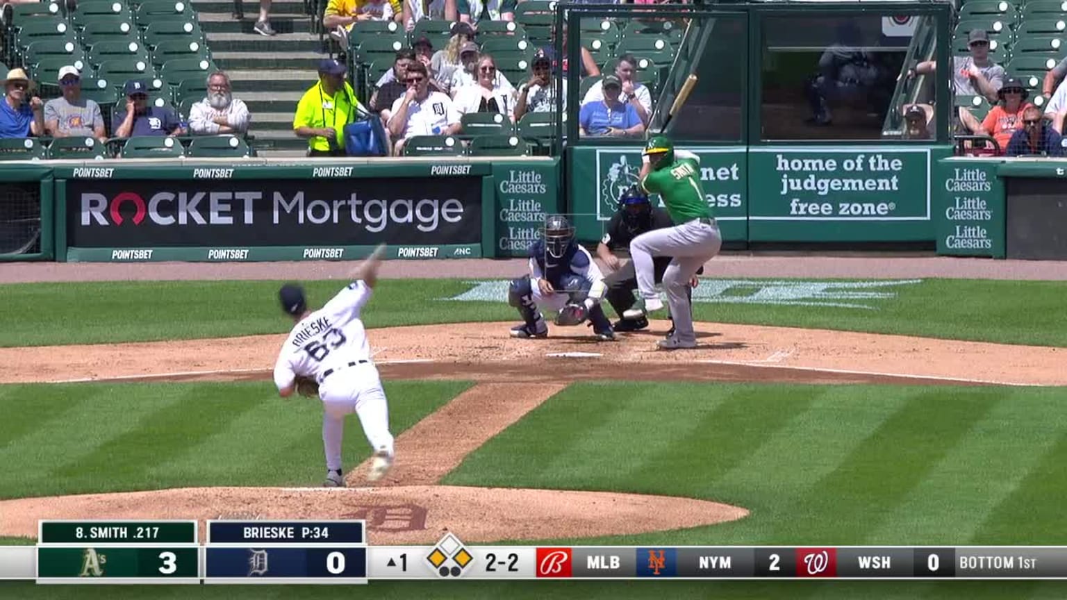 Ramon Laureano caught stealing home, catcher Tucker Barnhart to third ...