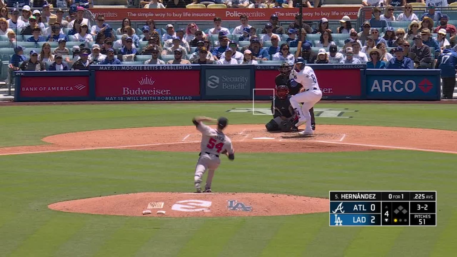 Enrique Hernández grounds out, third baseman Austin Riley to first ...