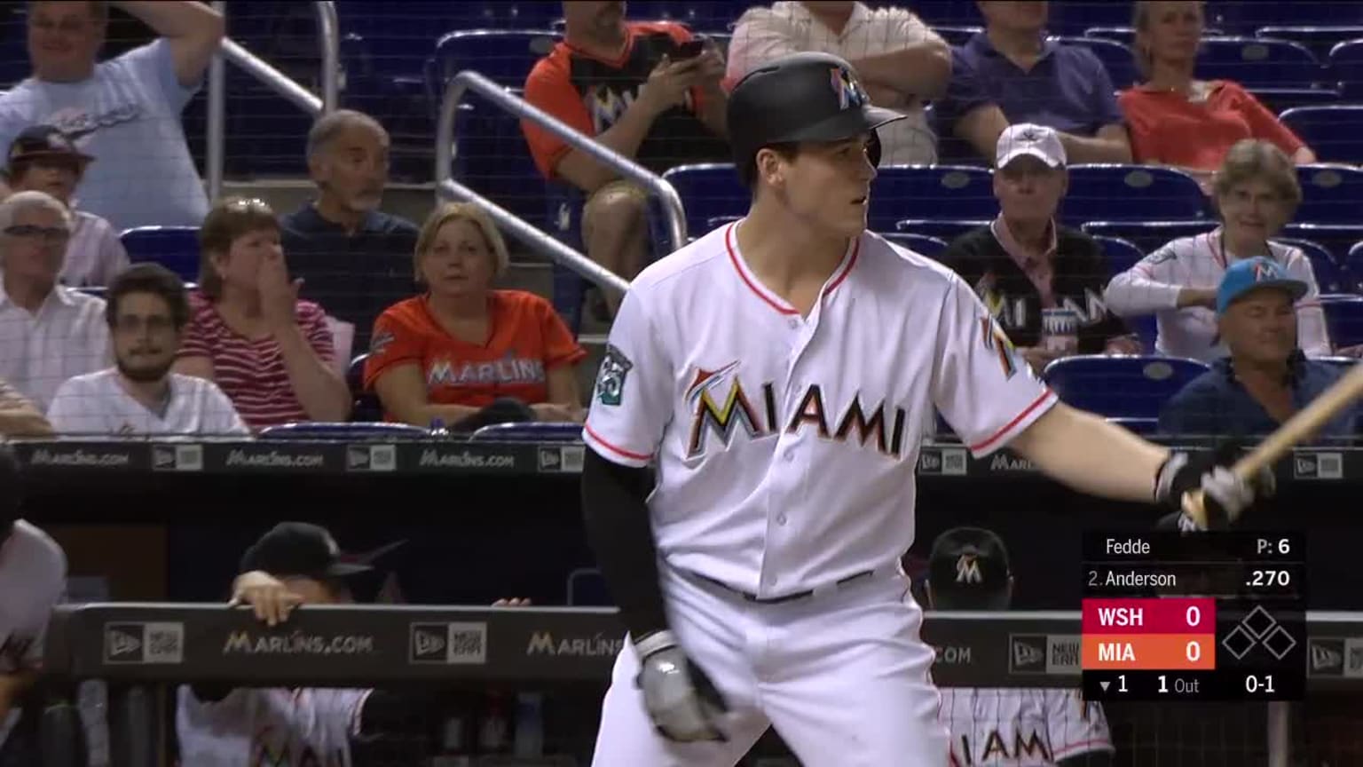 Erick Fedde Ball to Brian Anderson | 09/17/2018 | Houston Astros