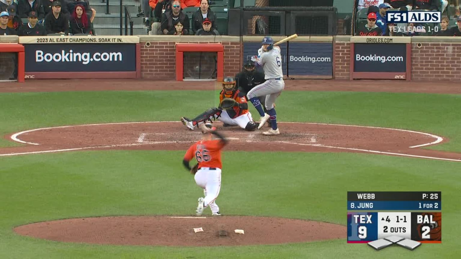 Jacob Webb Foul to Josh Jung | 10/08/2023 | MLB.com