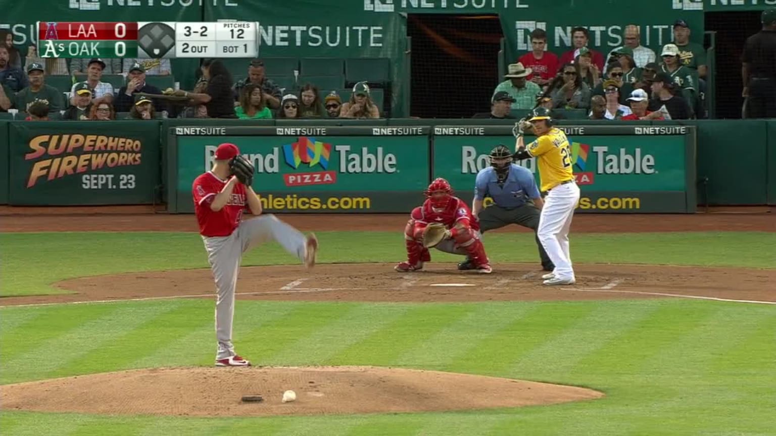 Danny Valencia lines out softly to pitcher Ricky Nolasco. | 09/06/2016 ...