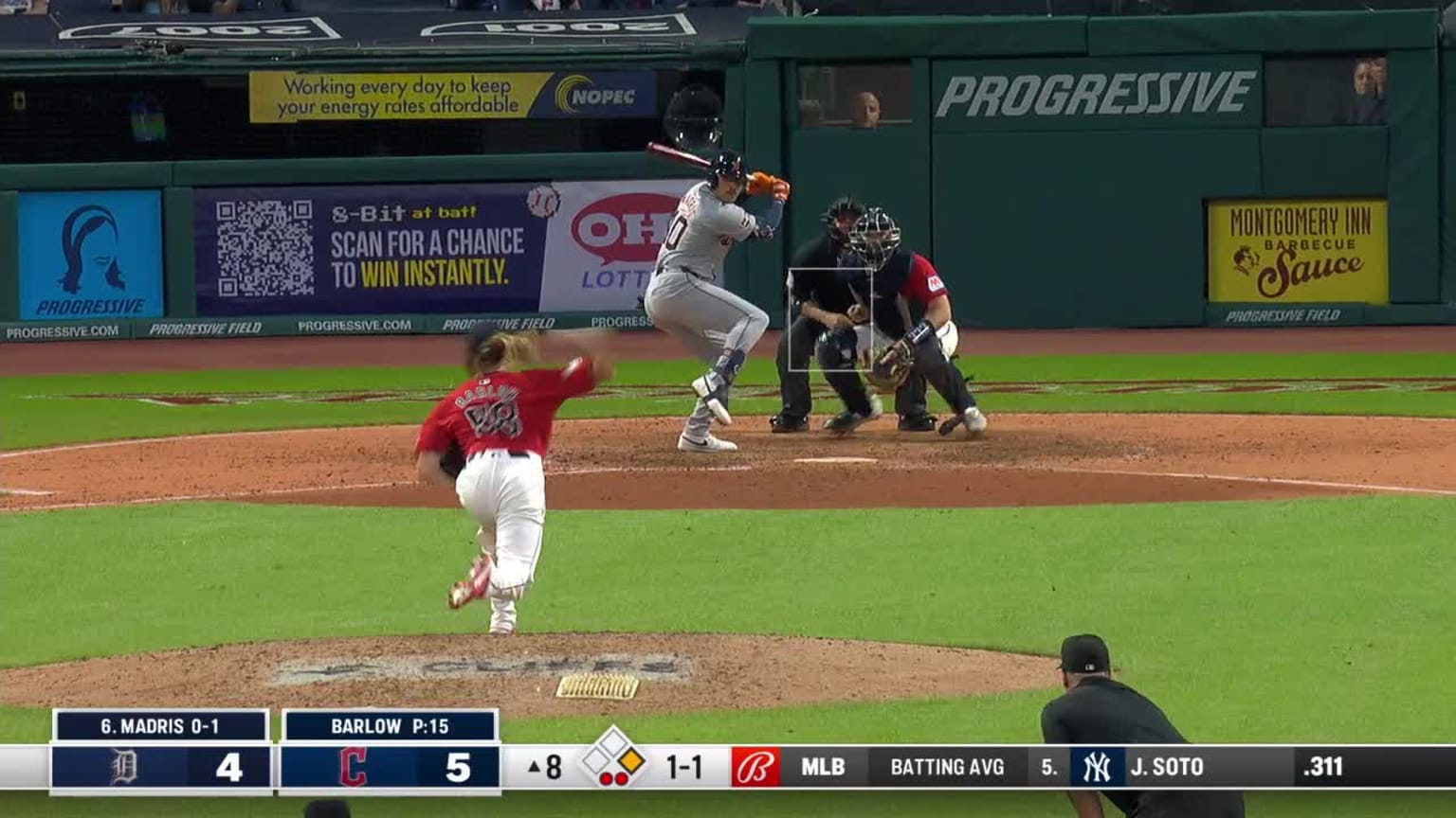 Scott Barlow Swinging Strike to Bligh Madris | 07/23/2024 | Detroit Tigers