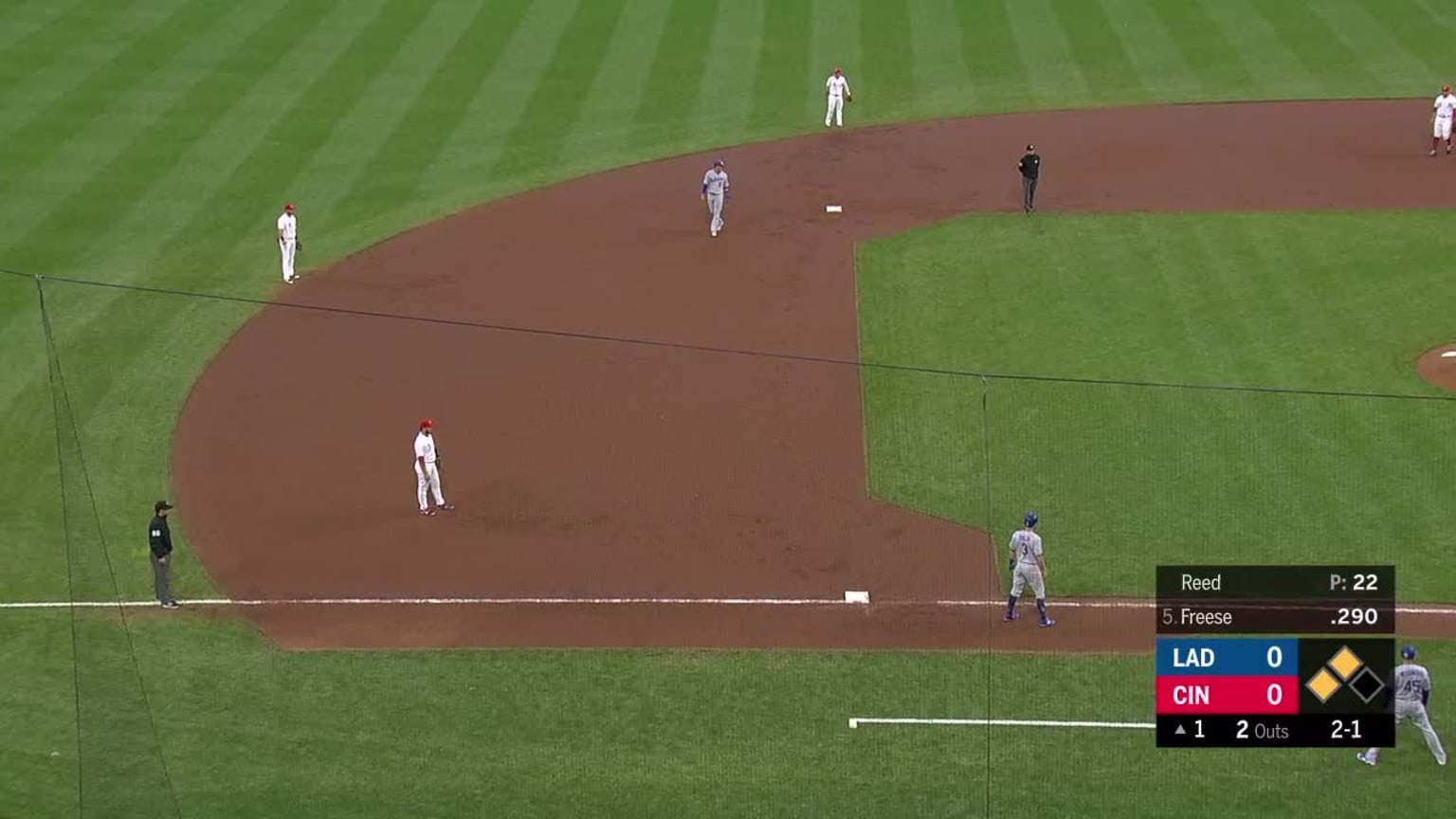 Cody Reed Ball to David Freese | 09/10/2018 | Atlanta Braves