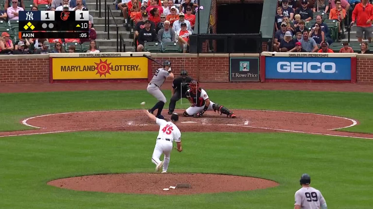 Keegan Akin Ball to Ben Rice | 09/21/2025 | MLB.com