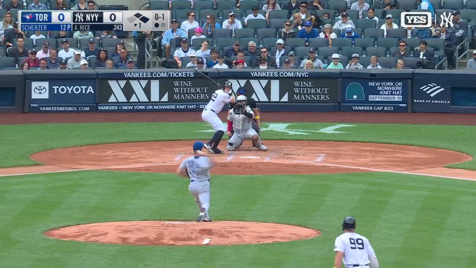 Max Scherzer Called Strike to Ben Rice | 09/07/2025 | MLB.com