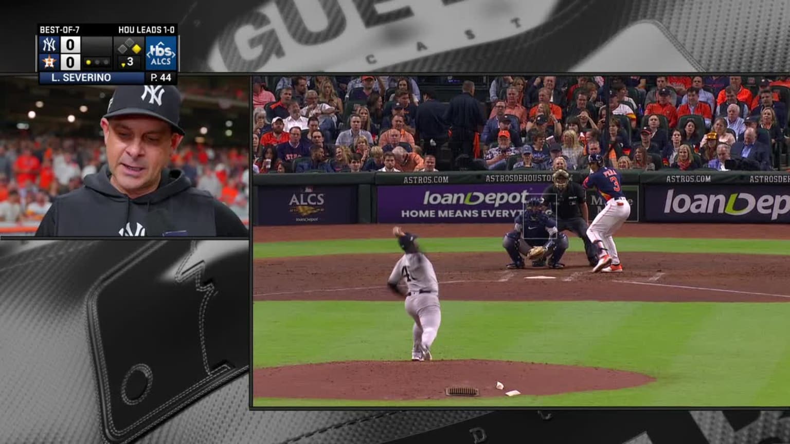 Jeremy Pena singles on a line drive to center fielder Harrison Bader ...