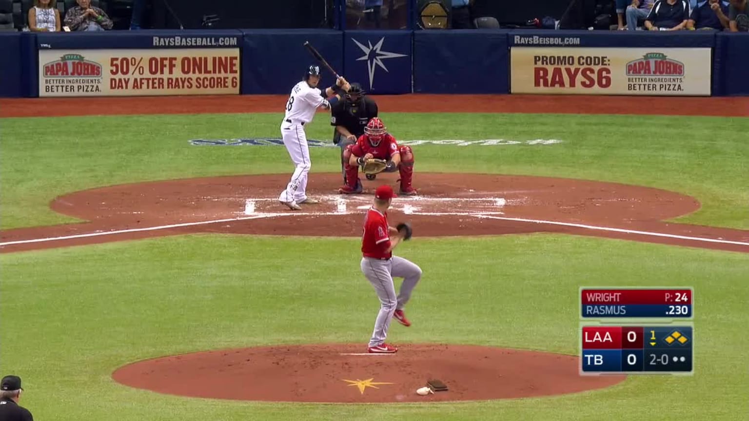 Colby Rasmus singles on a line drive to center fielder Cameron Maybin ...