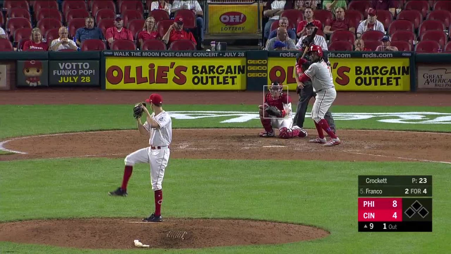 Kyle Crockett Ball to Maikel Franco | 07/26/2018 | Baltimore Orioles