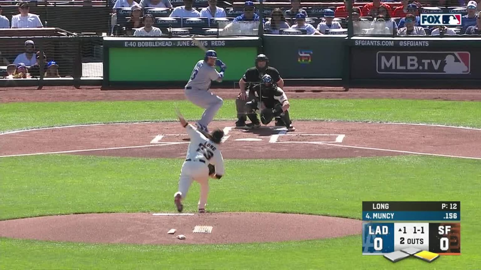 Sam Long Ball to Max Muncy | 06/11/2022 | MLB.com