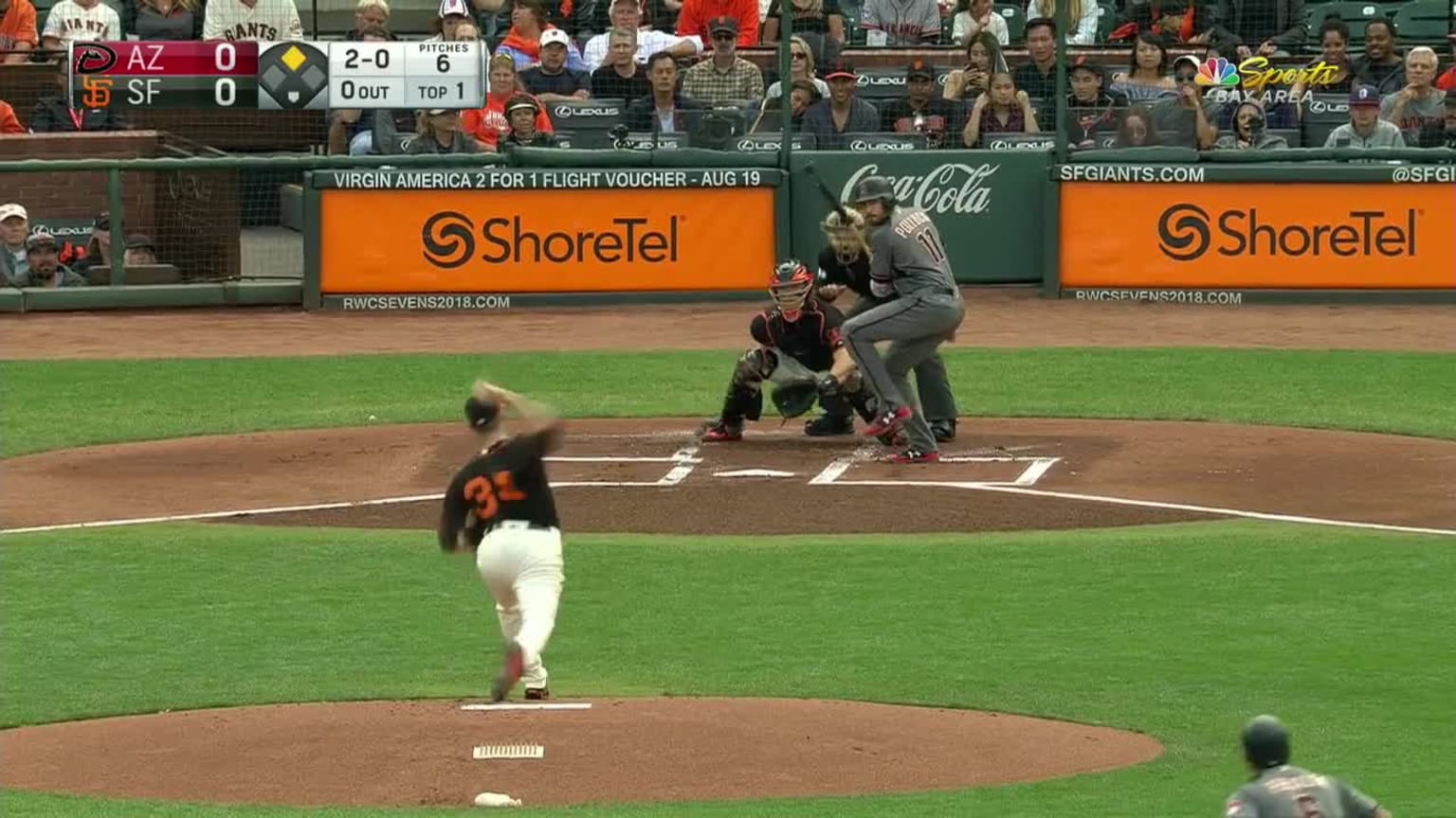 Chris Stratton Ball to AJ Pollock | 08/05/2017 | Houston Astros