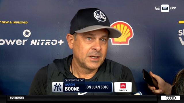 Aaron Boone discusses Juan Soto's injury to his hand | 06/30/2024 | YES Network