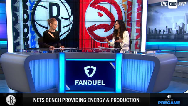 Julianne Viani-Braen on the Nets' bench | 11/23/2023 | YES Network
