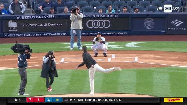 Jack Curry throws out the first pitch at Yankee Stadium | 05/04/2023 ...