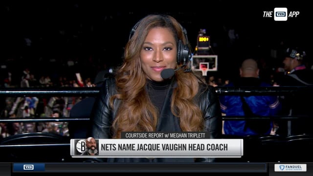 Meghan Triplett speaks to new Nets coach Jacque Vaughn | 11/10/2022 ...