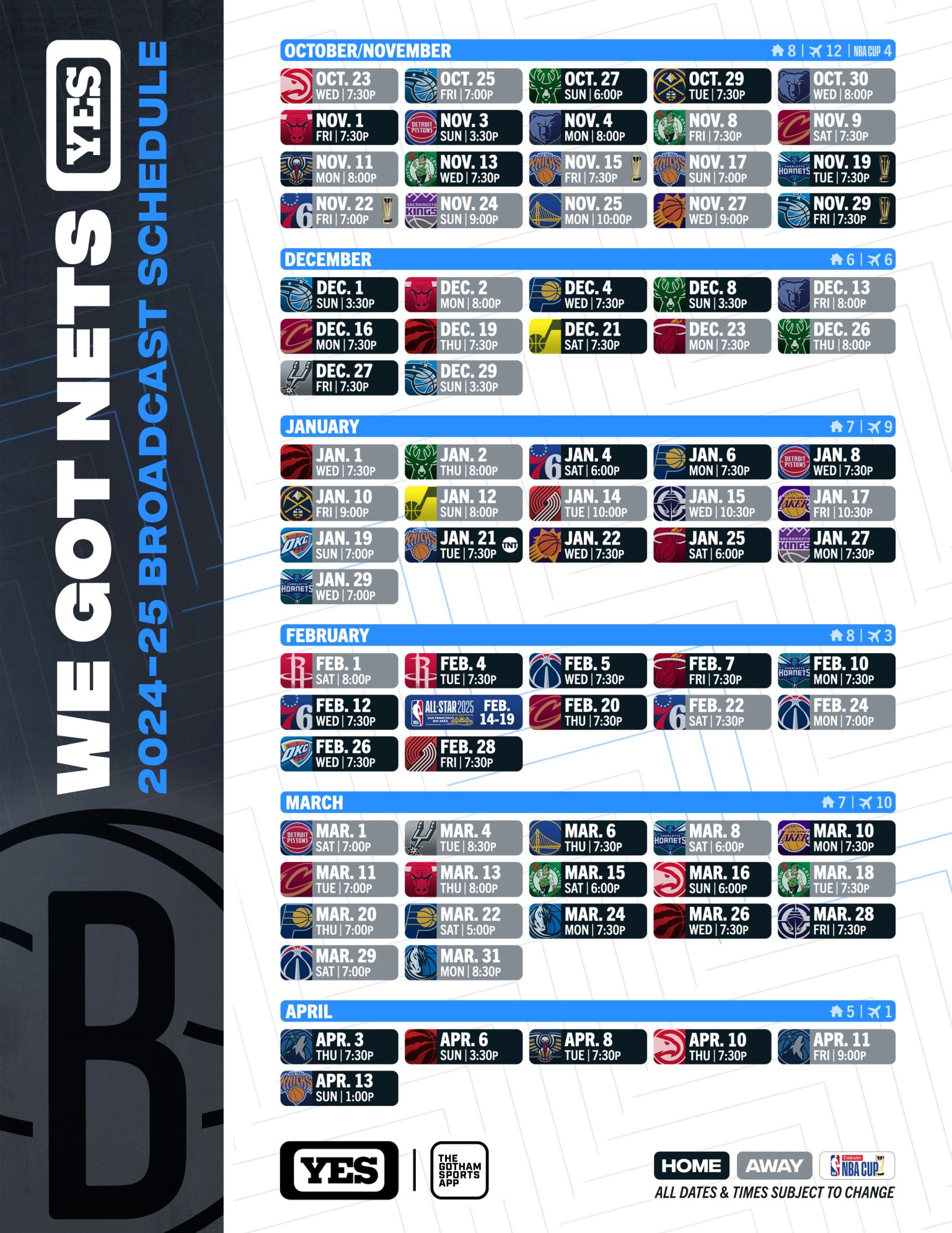 YES Nets Broadcast Schedule | YES Network | YES Network