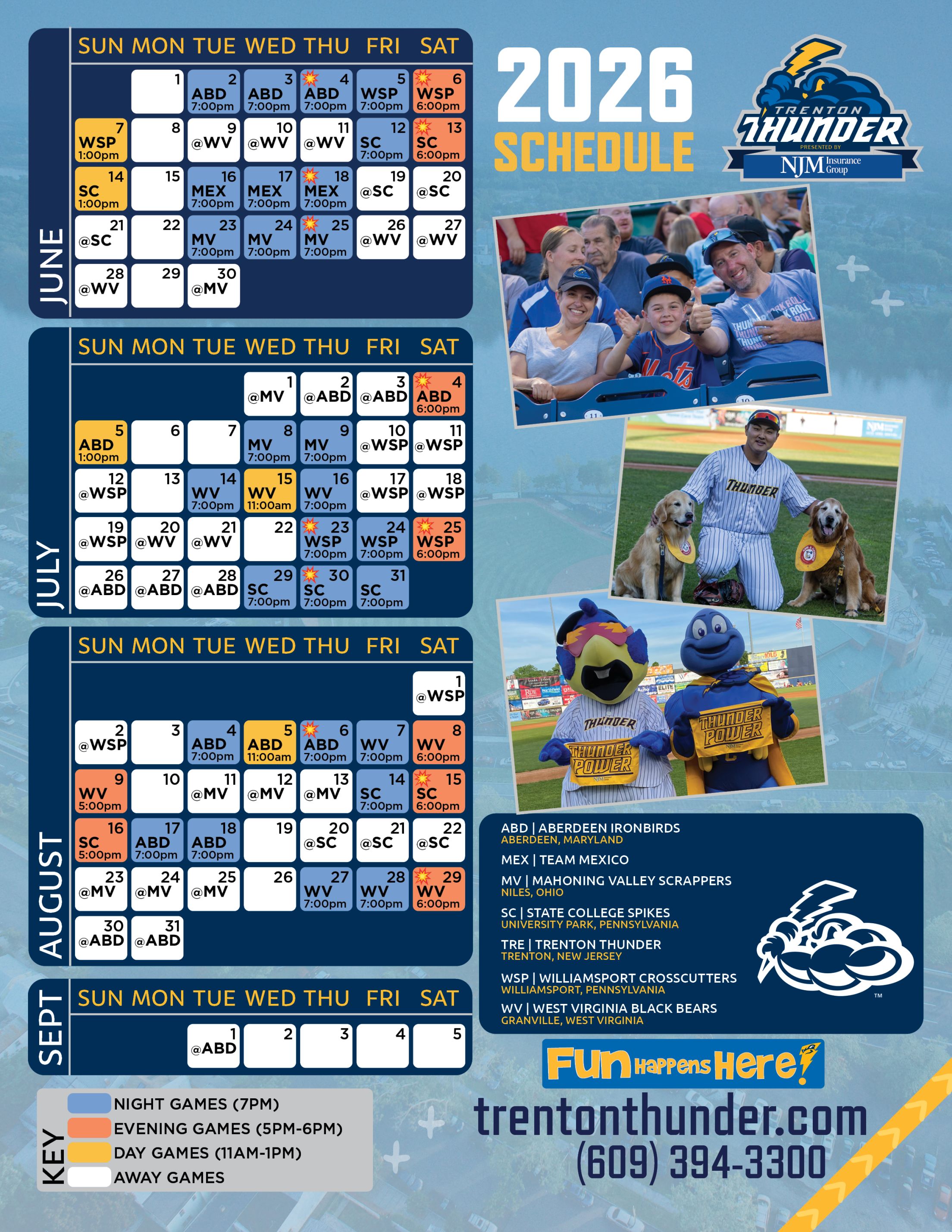 2026 Trenton Thunder Schedule | Trenton Thunder